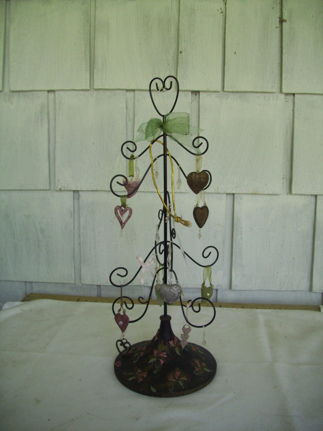 Vintage Metal Tree 15" With Heart Charms "i Give You My Heart", by ...