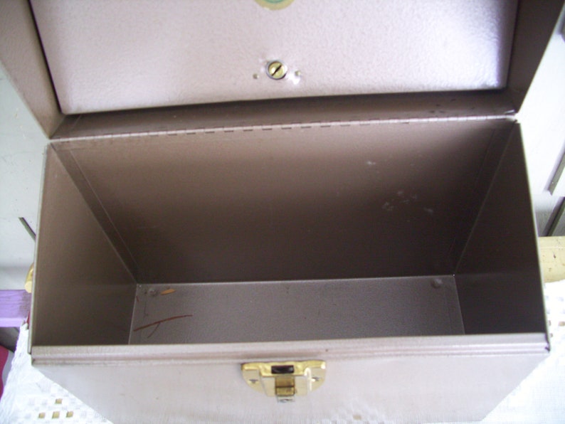 Vintage Large Metal File Box no Key Made in USA by Amfile - Etsy