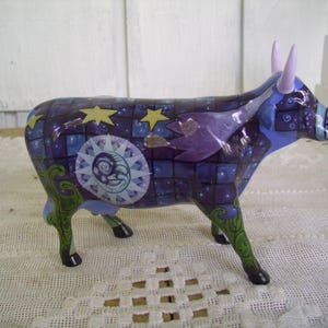 Vintage 2001 Cow Parade Figurine No. 9191 infinity Cow Retired Mint in ...