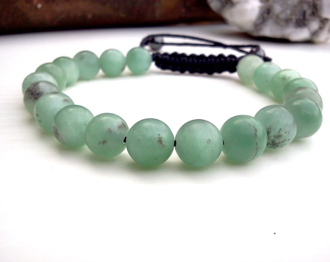 Jade Bracelet, Mens Bracelet, Green Jade Bracelet, Men's Gemstone ...