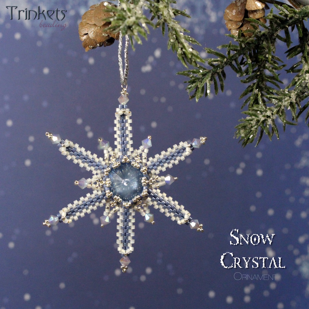 Beading Pattern Ornament 'snow Crystal' - DIY PDF Tutorial - Etsy