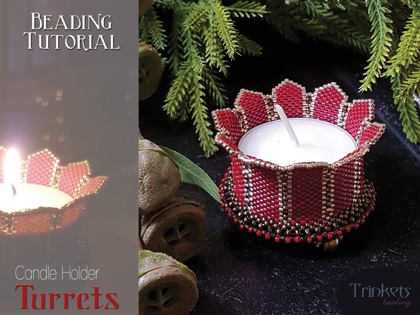 Beading Pattern 'turrets' DIY Candle Holder Tutorial - Etsy Canada
