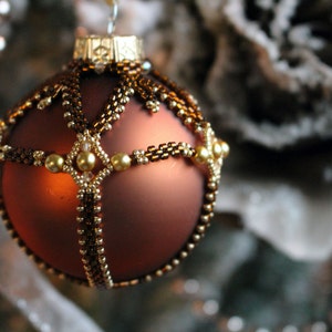 Tutorial for Beadwoven Christmas Beaded Bauble - PDF Beading Pattern ...