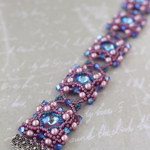Tutorial for Beadwoven Bracelet 'delilah' - PDF Beading Pattern - DIY ...