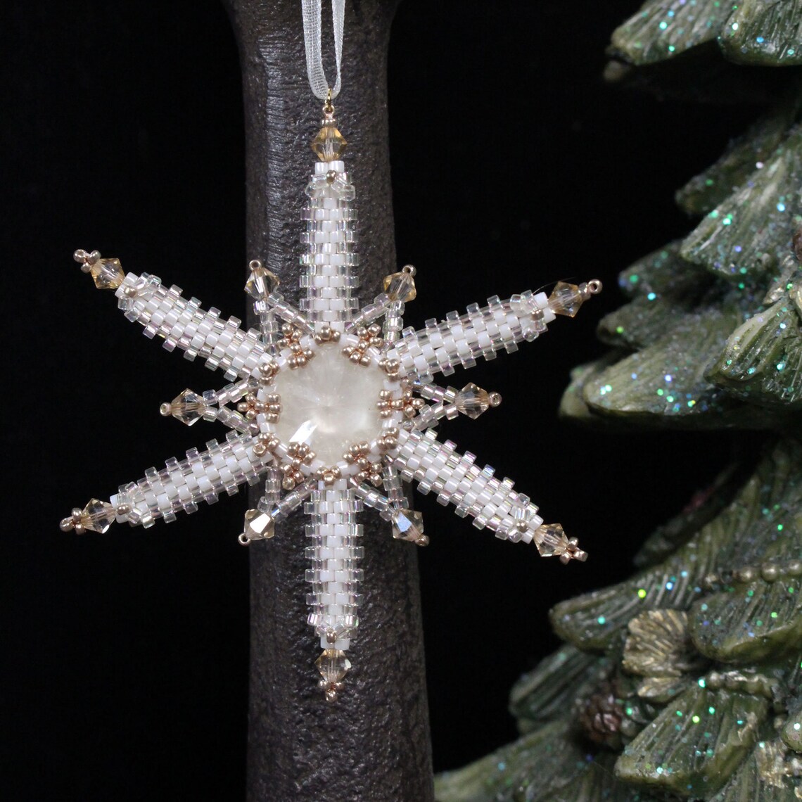 Beading Pattern Ornament 'snow Crystal' - DIY PDF Tutorial - Etsy