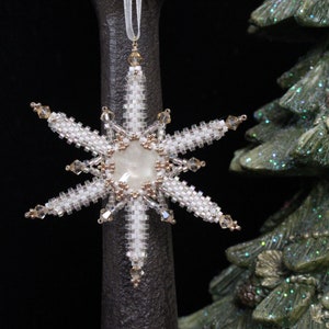Beading Pattern Ornament 'snow Crystal' - DIY PDF Tutorial - Etsy