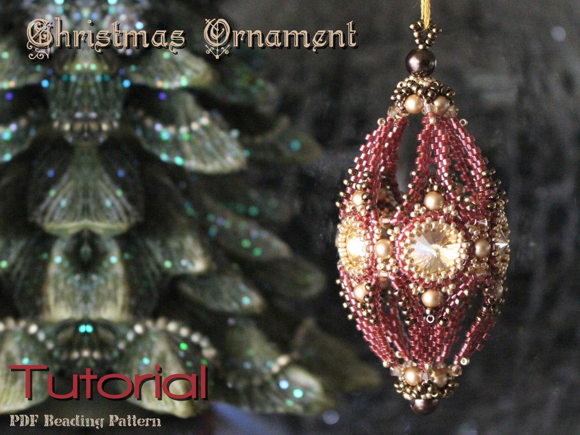Beading Pattern Christmas Cone Ornament DIY Tutorial - Etsy