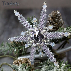 Beading Pattern Ornament 'snow Crystal' - DIY PDF Tutorial - Etsy