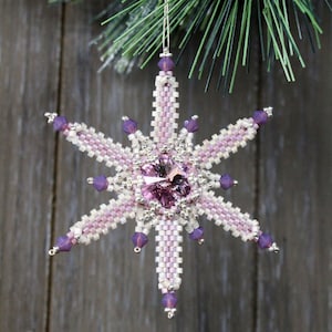 Beading Pattern Ornament 'snow Crystal' - DIY PDF Tutorial - Etsy