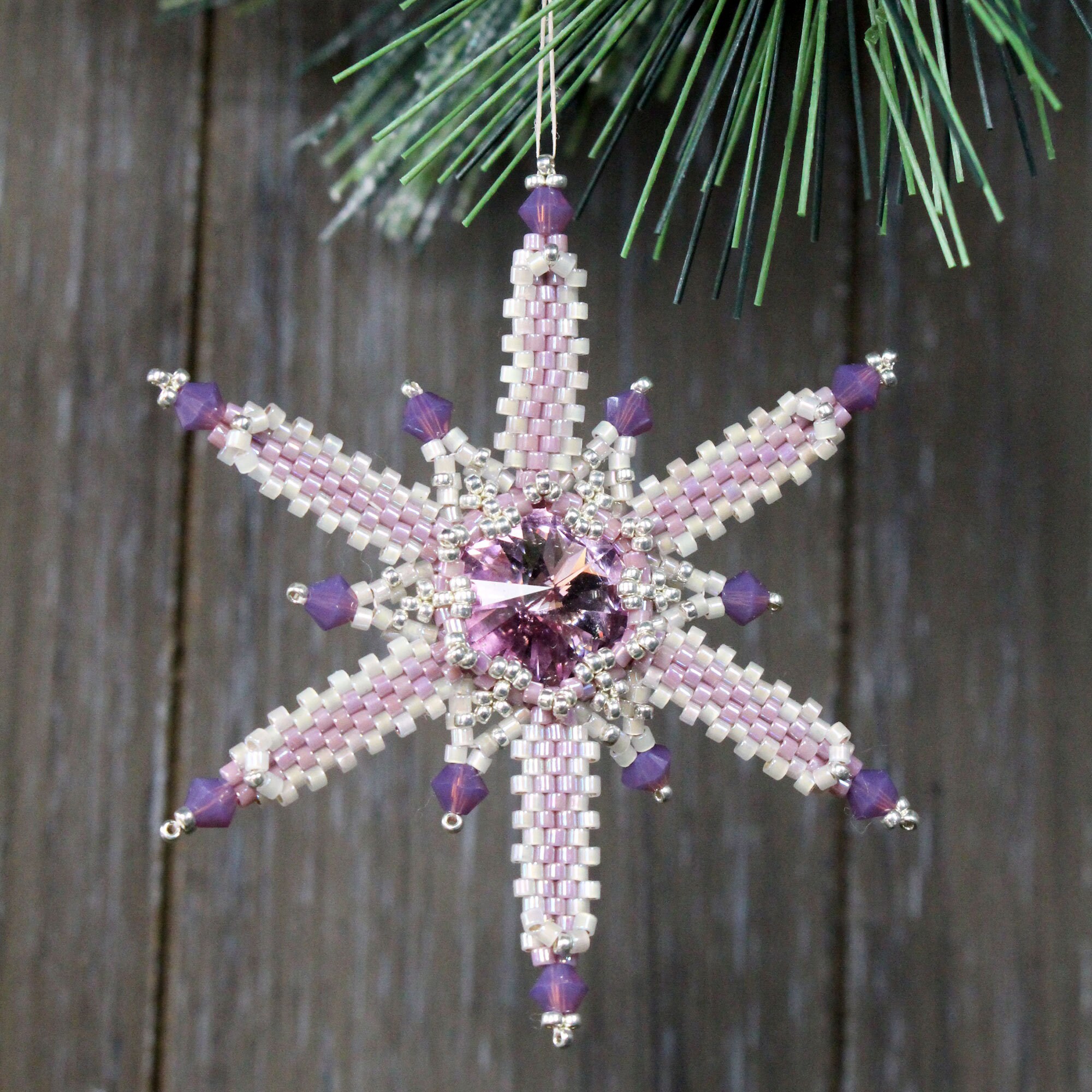 Beading Pattern Ornament 'snow Crystal' - DIY PDF Tutorial - Etsy