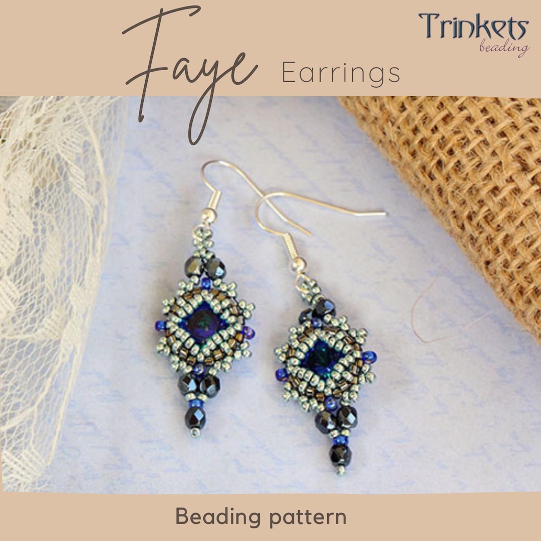 PDF Beading Pattern Earrings 'faye' - Etsy