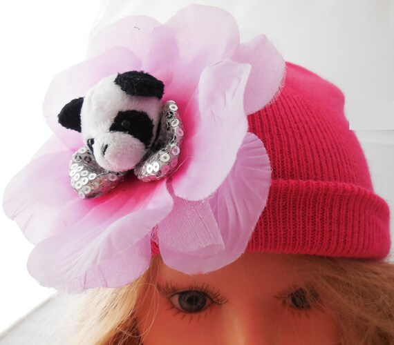 Items similar to Panda Knit Hat on Etsy