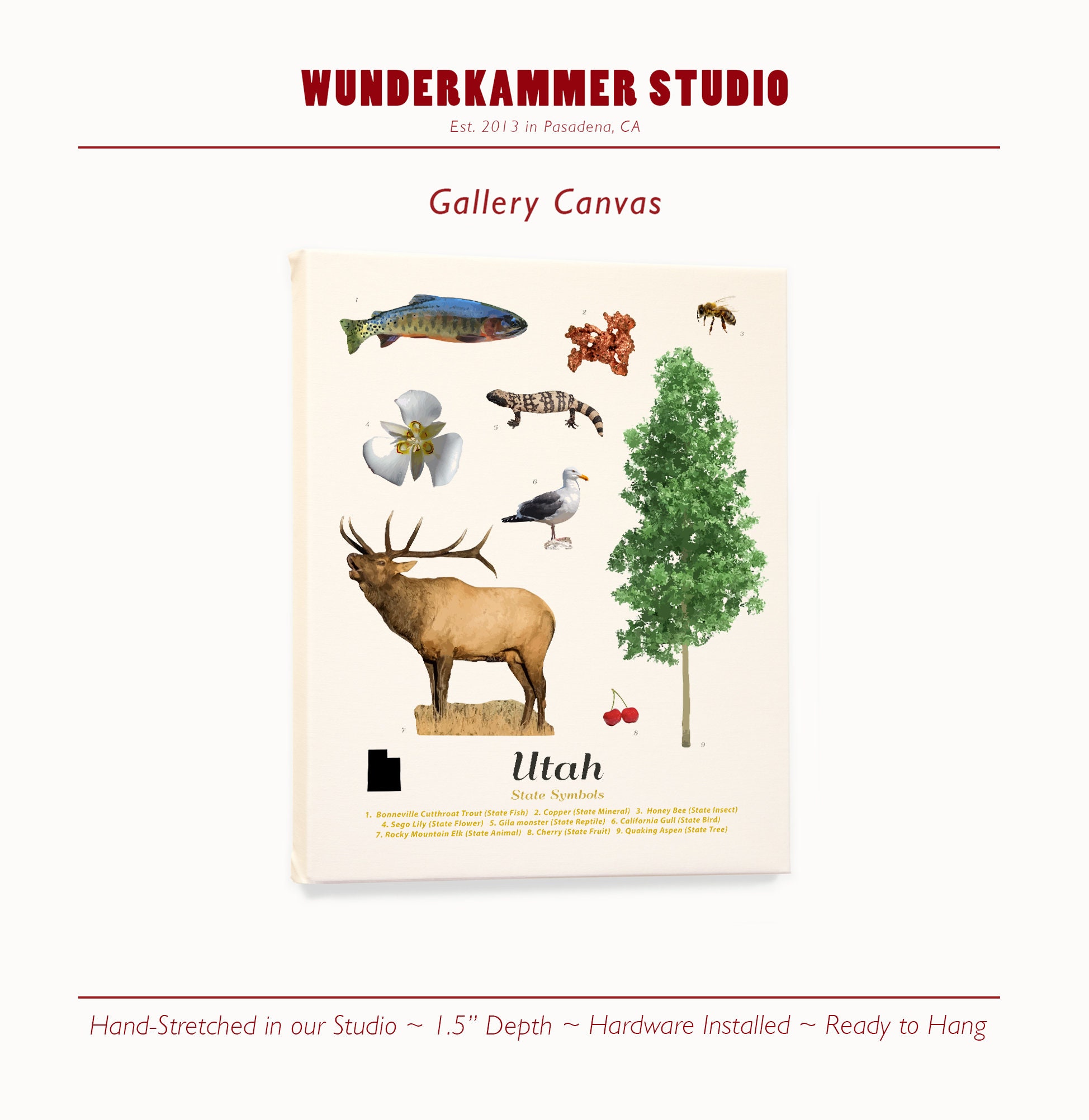 Utah State Symbols Poster Utah Wall Art Utah Home Decor - Etsy