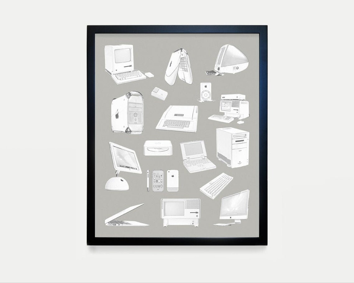 Evolution of the Apple Computer Poster Computer Geek Art - Etsy Ireland