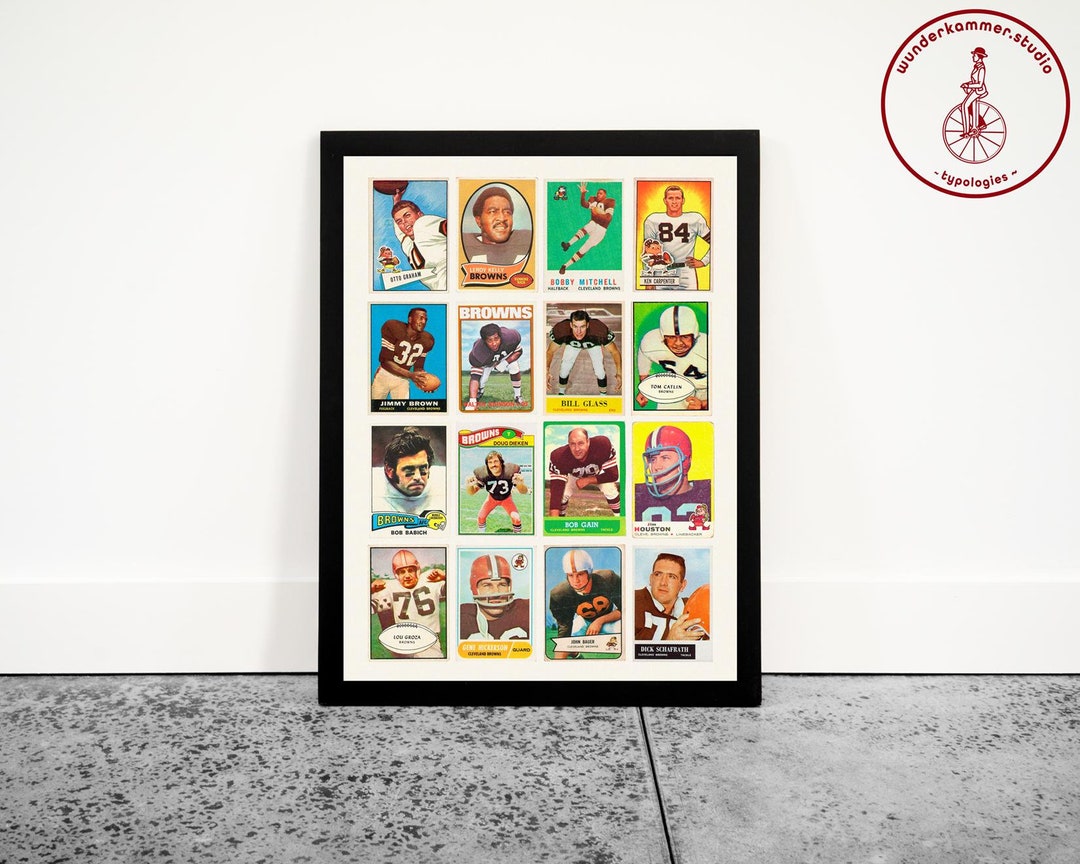 Cleveland Browns Football Card Poster: Vintage Wall Art - Etsy