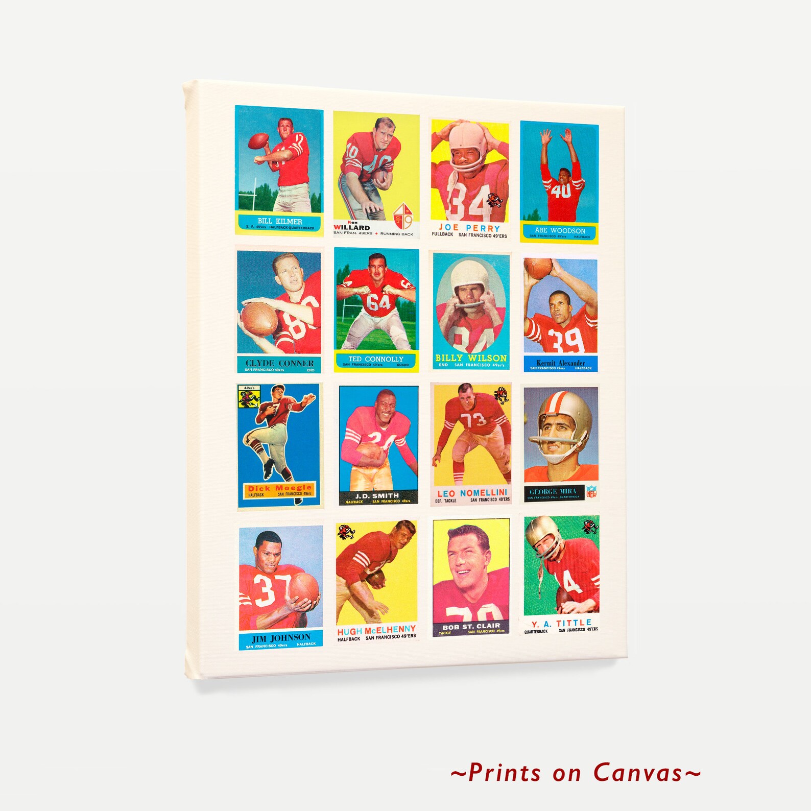 Vintage Football Card Poster Football Wall Art Football | Etsy