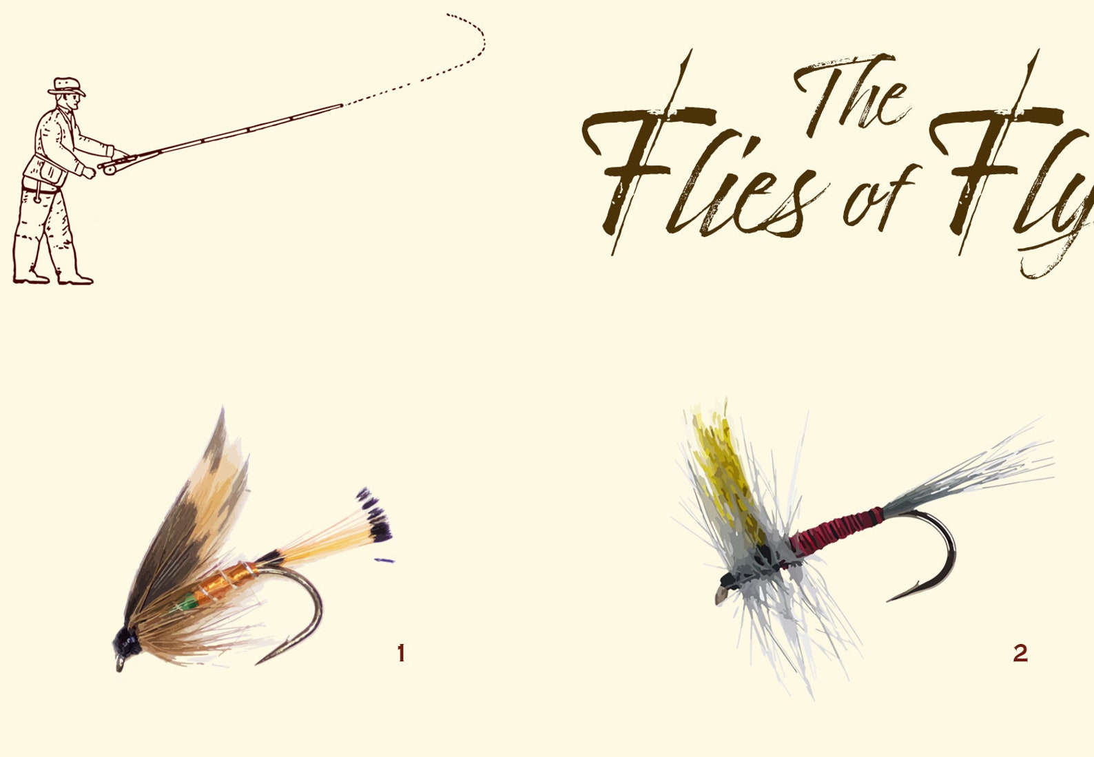 Fly Fishing Poster the Flies of Fly Fishing Cabin Decor - Etsy