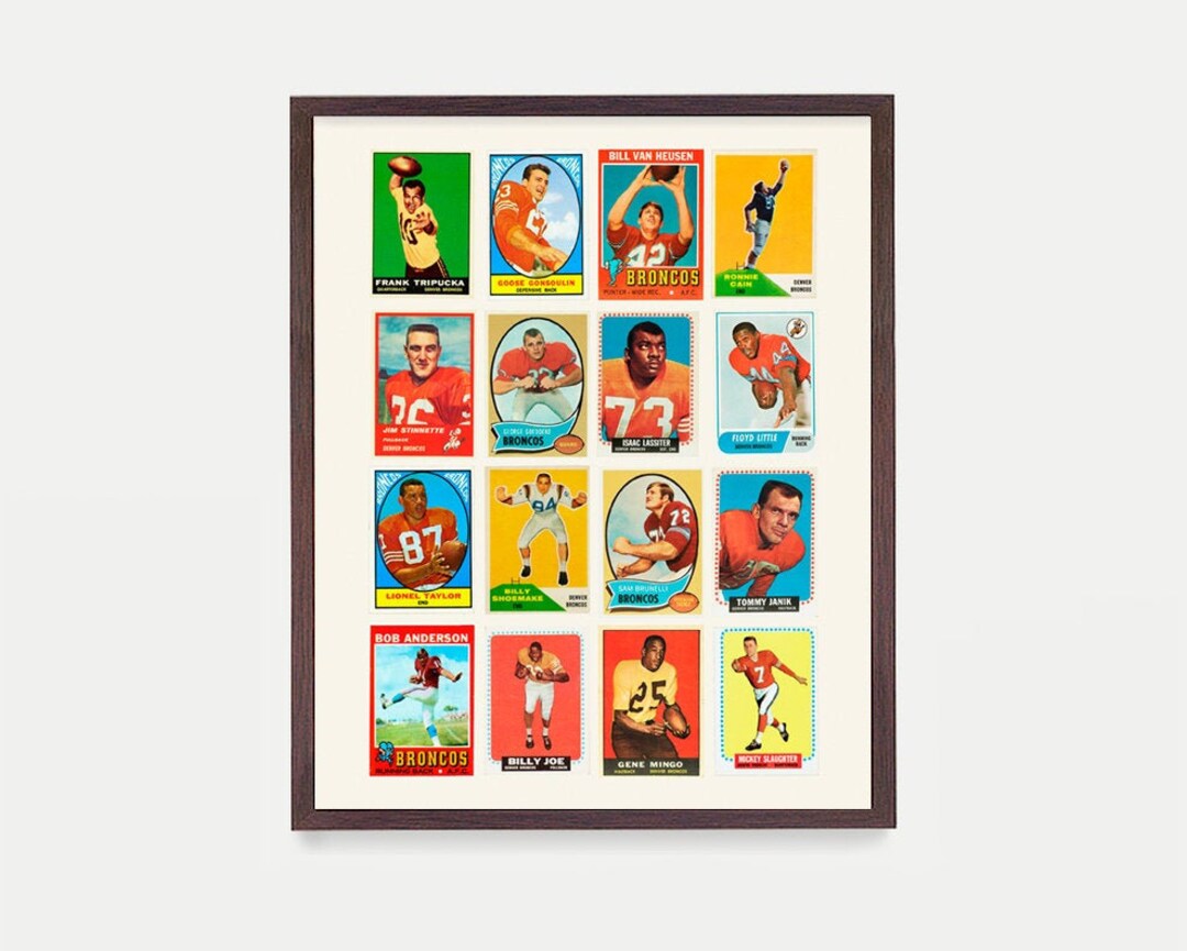 Vintage Football Card Poster Football Wall Art Football - Etsy