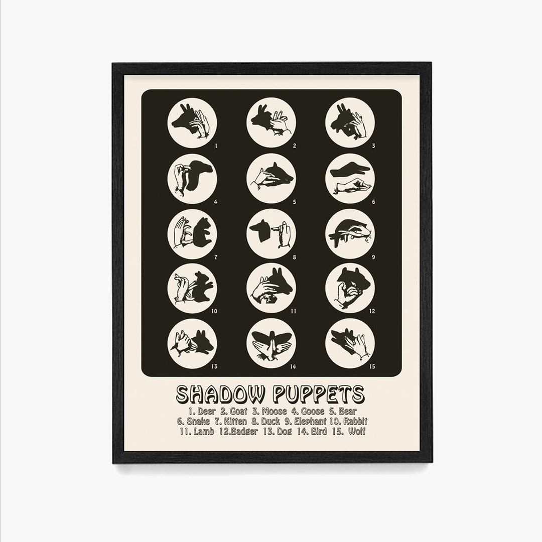 A Guide to Shadow Puppets Wall Art, Shadow Puppet Poster, Nursery Decor ...