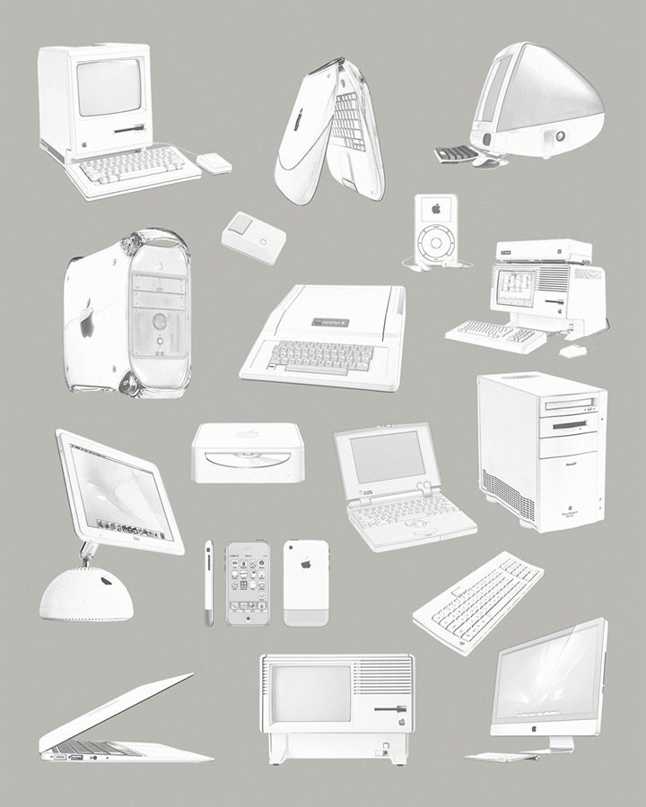 Evolution of the Apple Computer Poster Computer Geek Art | Etsy Ireland