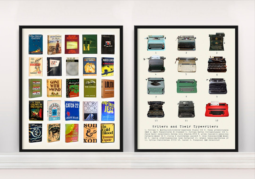 Literary Poster - Great American Novels - Writers and Their Typewriters ...