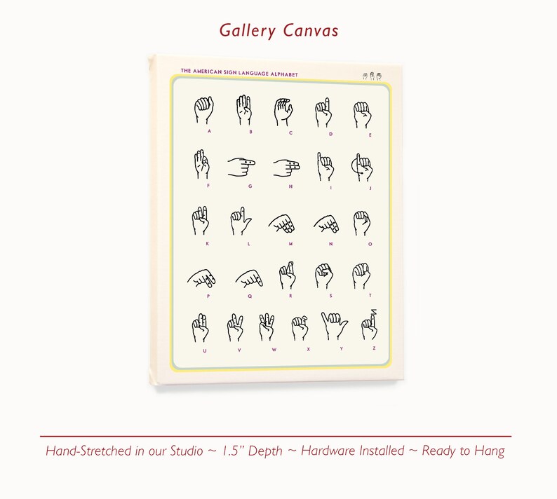 American Sign Language Alphabet Poster Sign Language Wall - Etsy