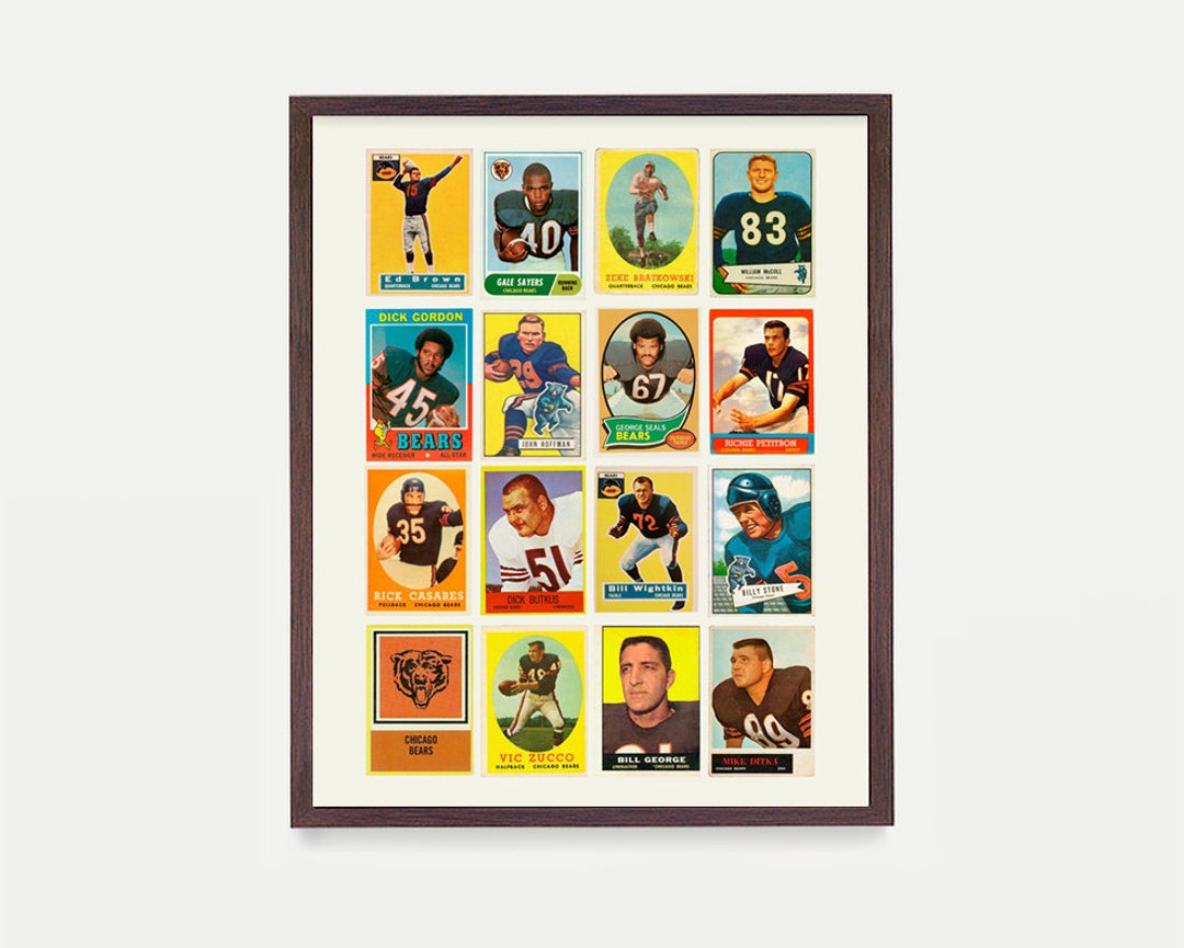 Vintage Football Card Poster, Football Wall Art, Football Decor, Boys ...