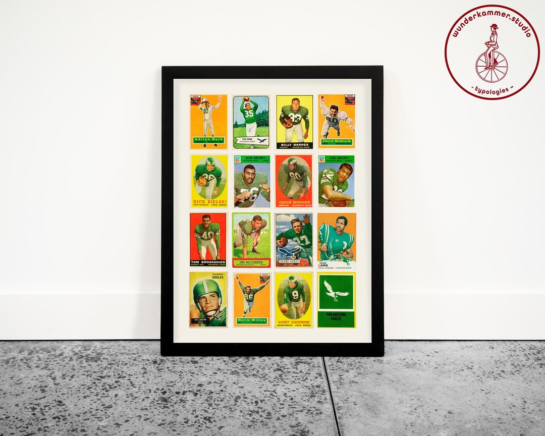 Philadelphia Football Card Poster: Vintage Sports Art Print - Etsy