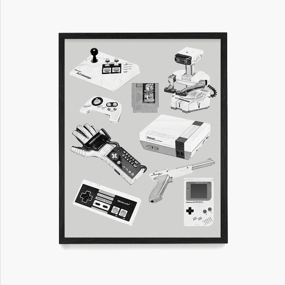 Classic Nintendo Video Game Poster, Video Game Wall Art, Gamer Poster ...