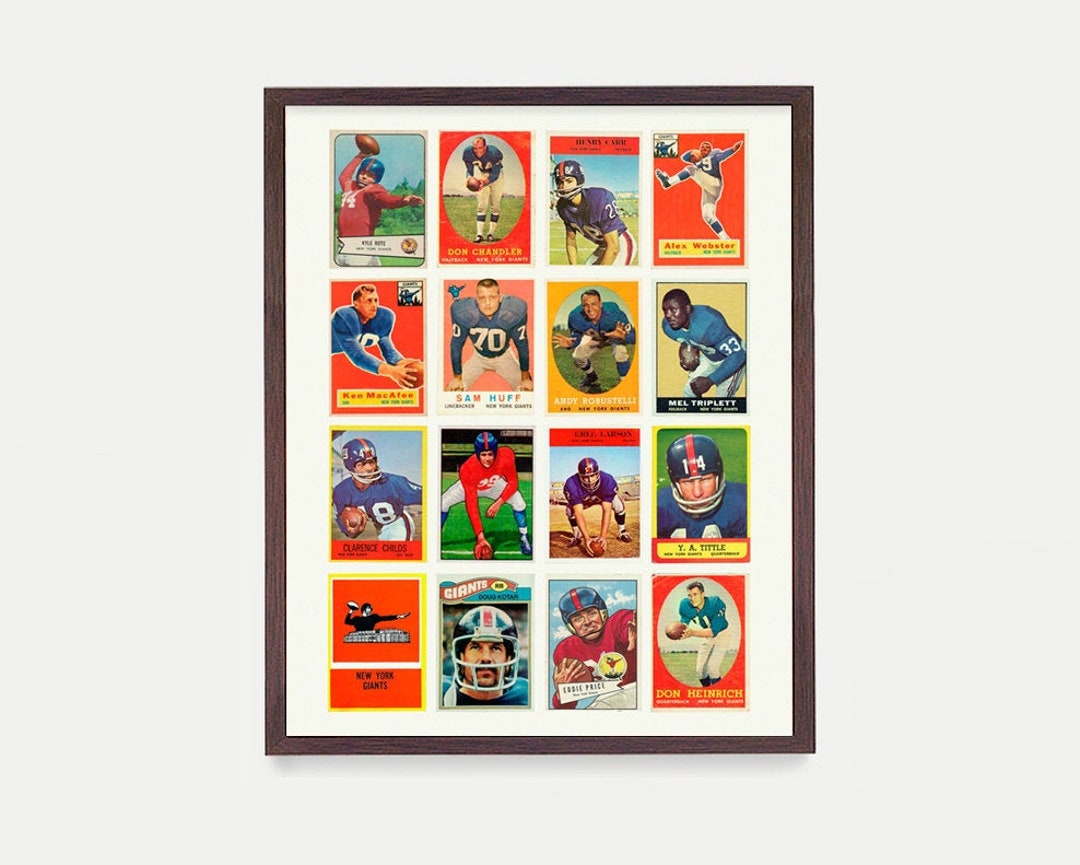Vintage Football Card Poster, Football Wall Art, Football Decor, Boys ...