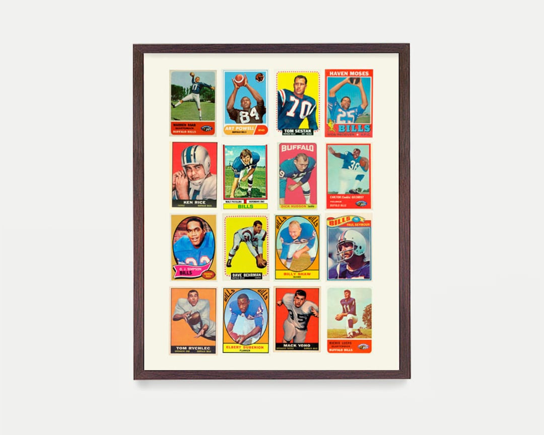 Vintage Buffalo Football Card Poster: Sports Art Print - Etsy
