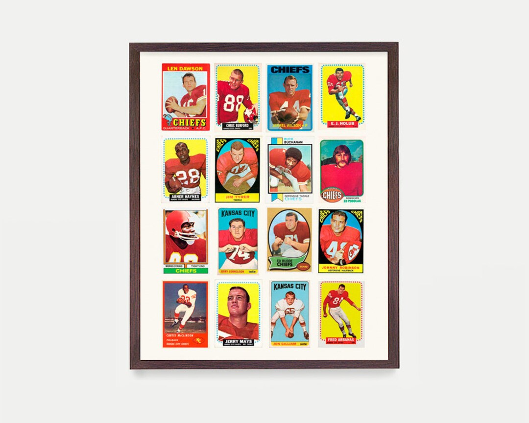 Vintage Football Card Poster, Football Wall Art, Football Decor, Boys ...