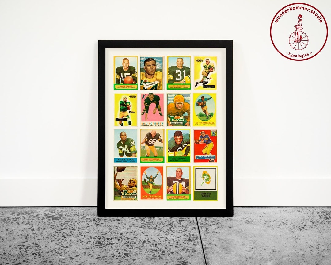 Vintage Football Card Art Print: Packers Memorabilia Poster - Etsy