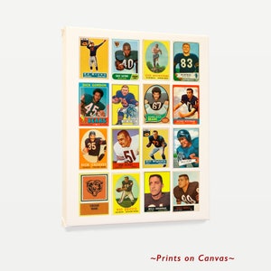 Vintage Football Card Poster, Football Wall Art, Football Decor, Boys ...