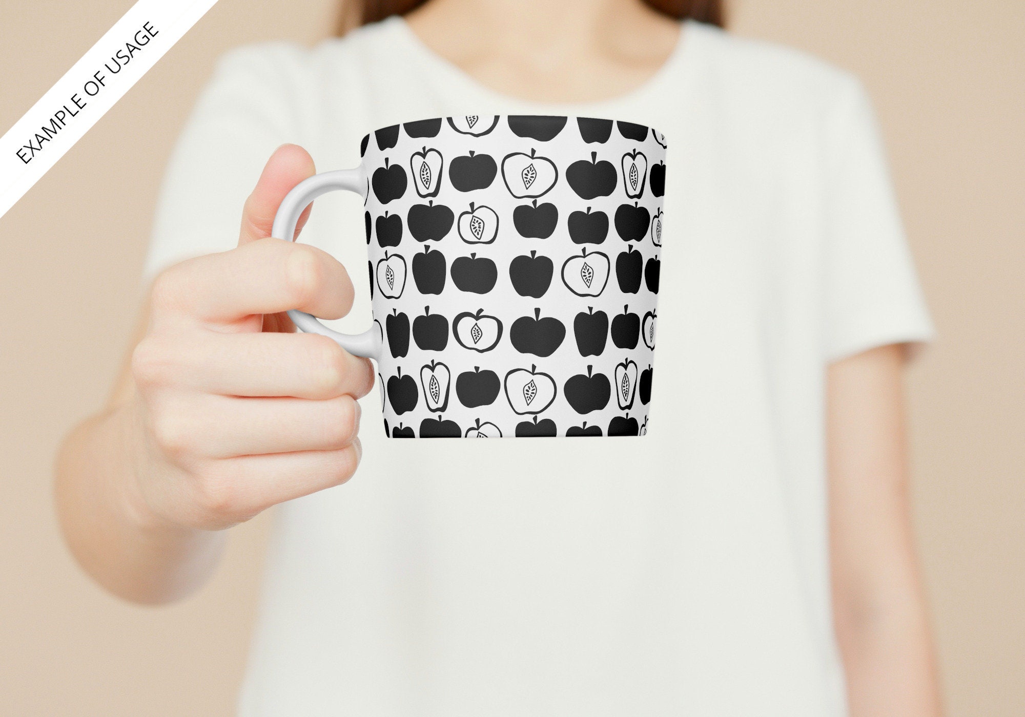 Apples Seamless Pattern SVG Surface Pattern, Vector, Hand Drawn ...