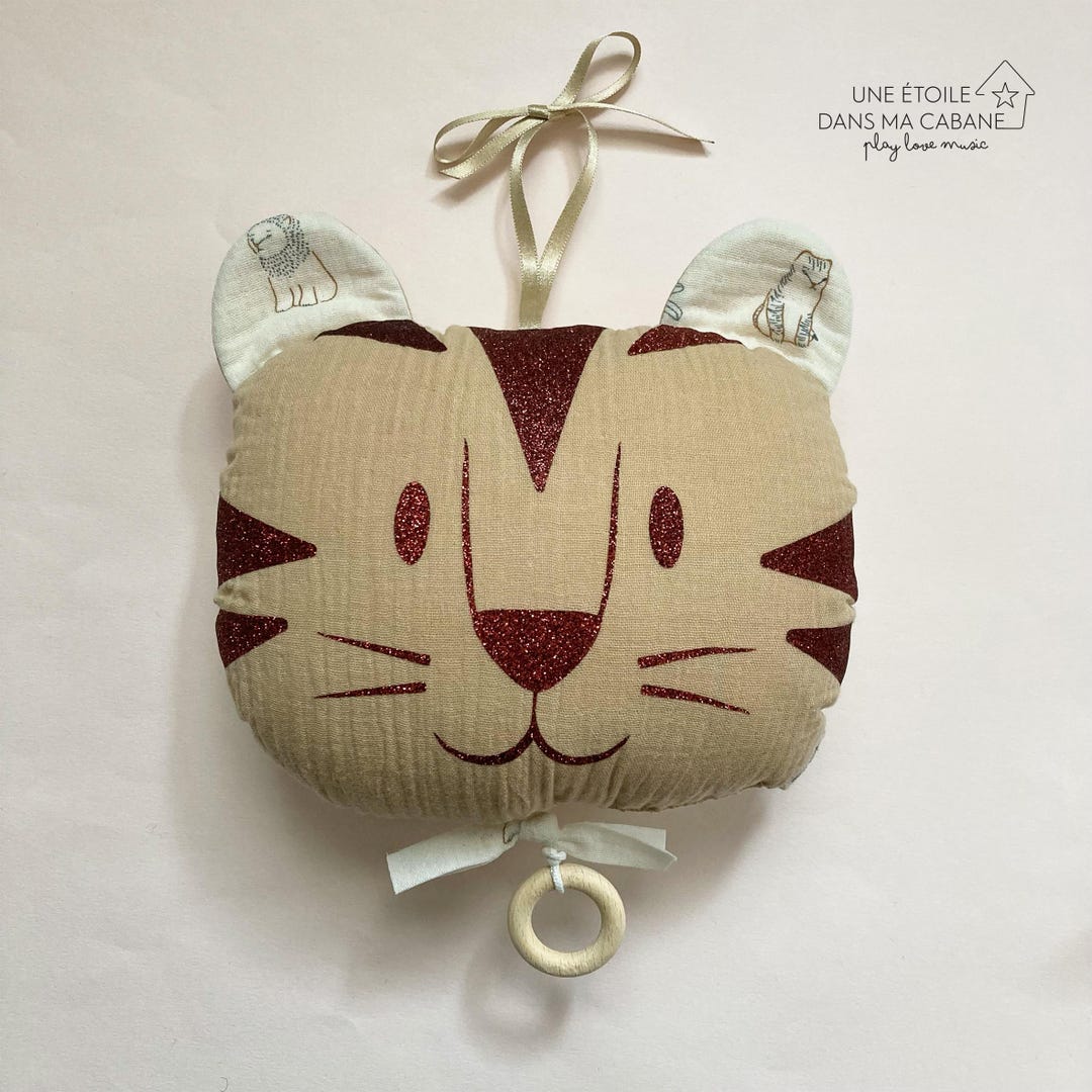 Musical Tiger in Caramel Cotton Gauze and Savannah Print for Mixed ...
