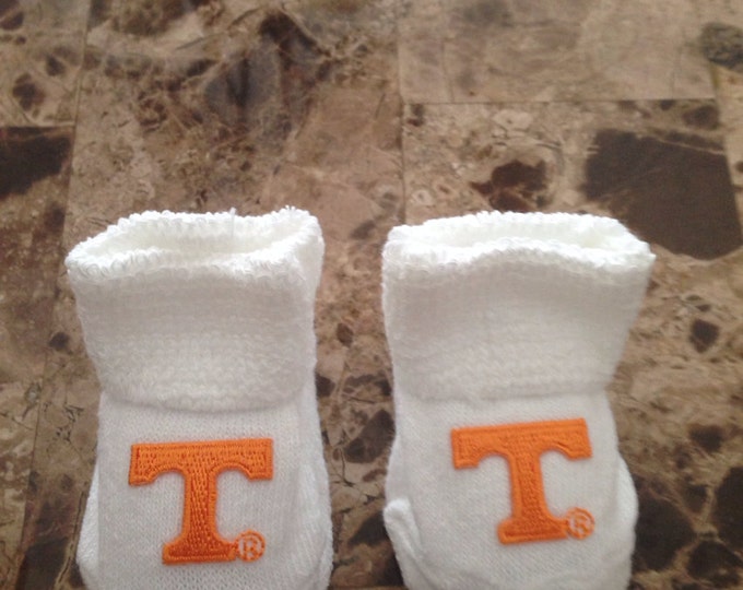 University of Tennessee Baby Booties Handmade Ready to Ship - Etsy