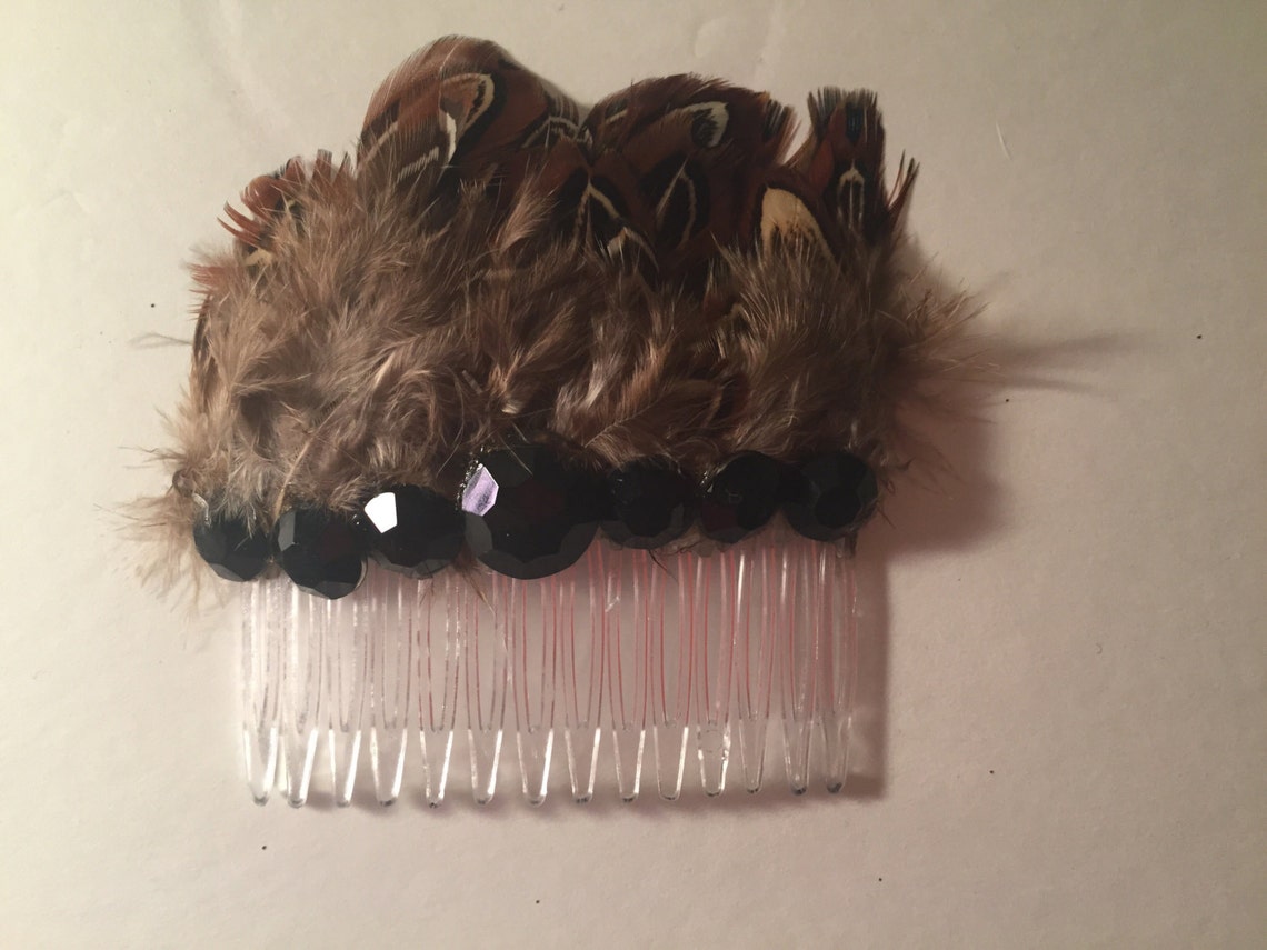 Party Feather Hair Comb - Etsy