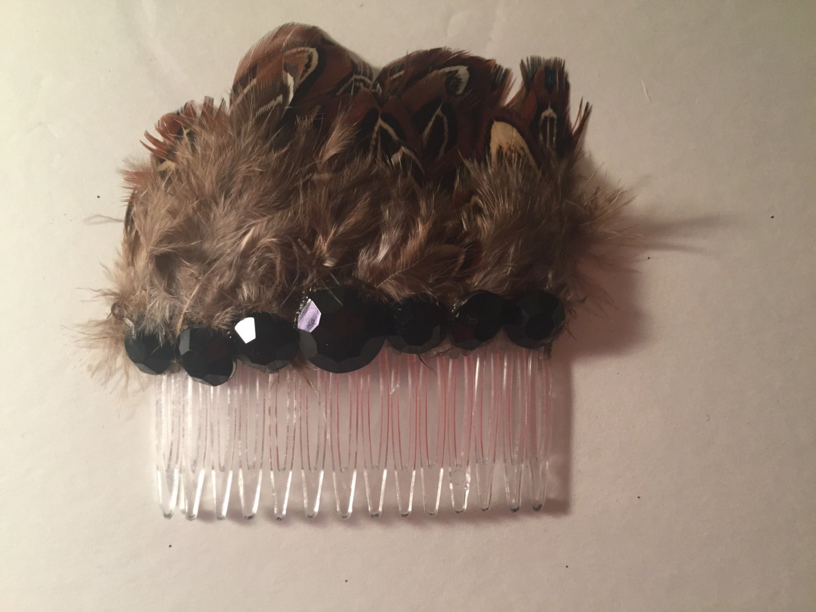 Party Feather Hair Comb - Etsy