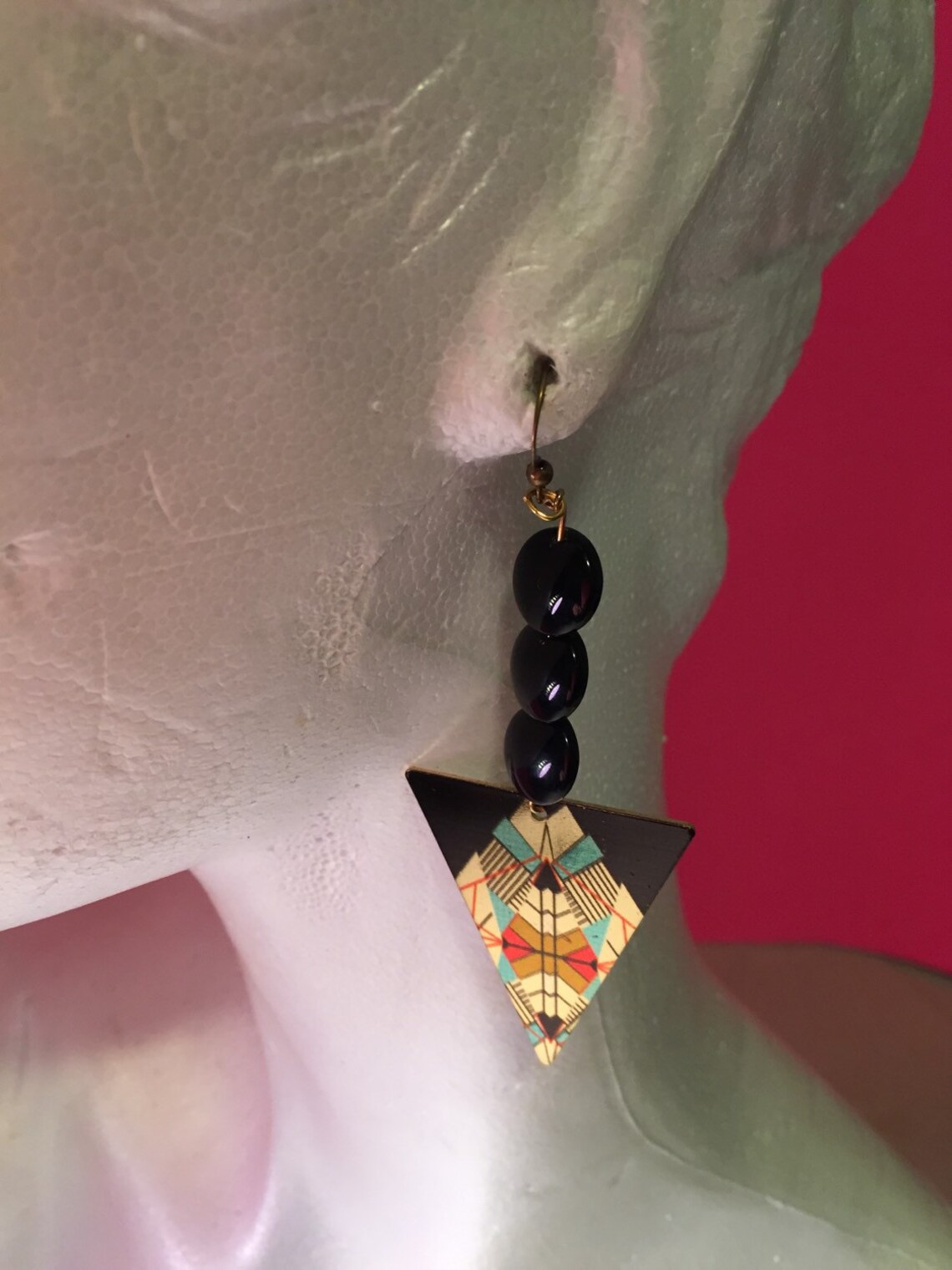 Drop Triangle Earrings - Etsy