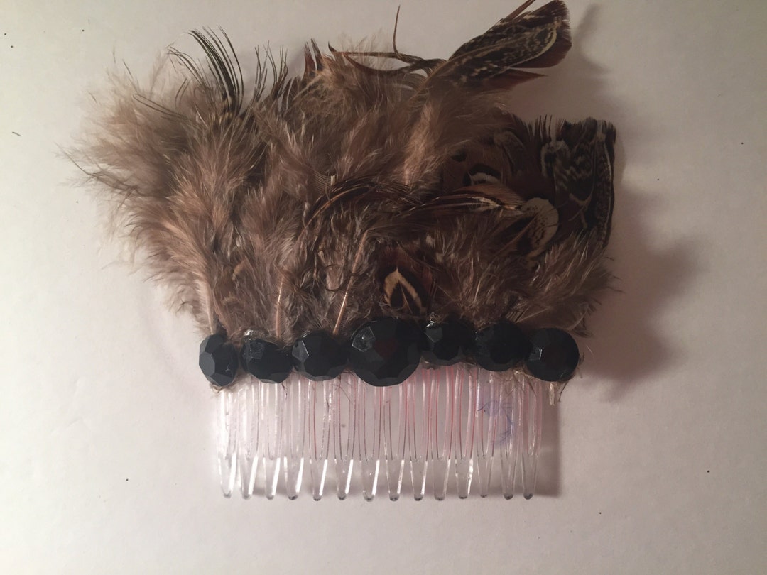 Party Feather Hair Comb - Etsy