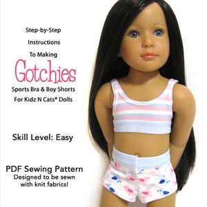 Gotchies Doll Clothes Pattern Designed to Fit Kidz N Cats® Dolls - 123 ...