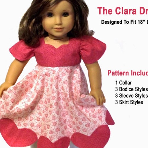 Doll Dress for 18 Doll Pattern PDF | Etsy