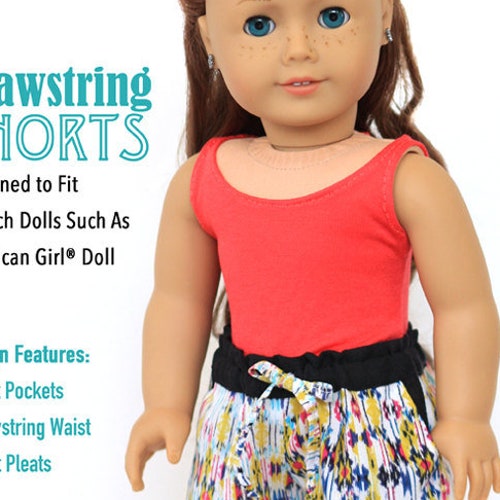 Drawstring Shorts 18 Inch Doll Clothes Pattern Designed to Fit - Etsy