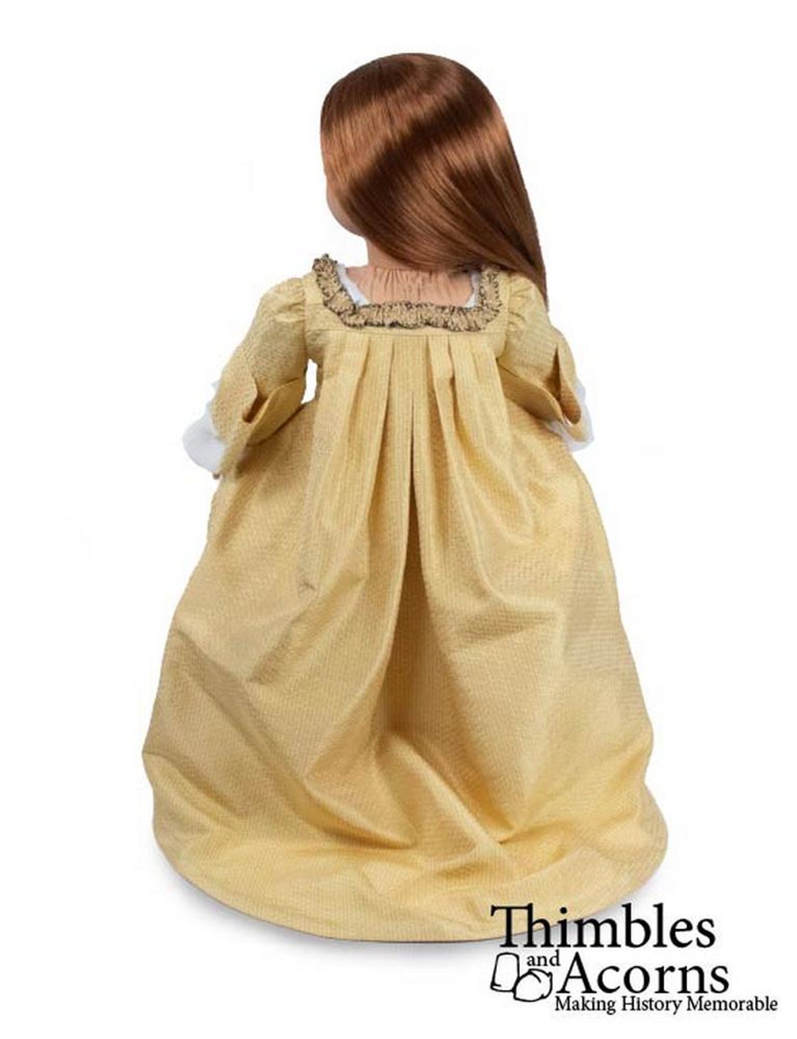 Sacque Back Gown and Pet En L'ier 18 Inch Doll Clothes Pattern Fits ...