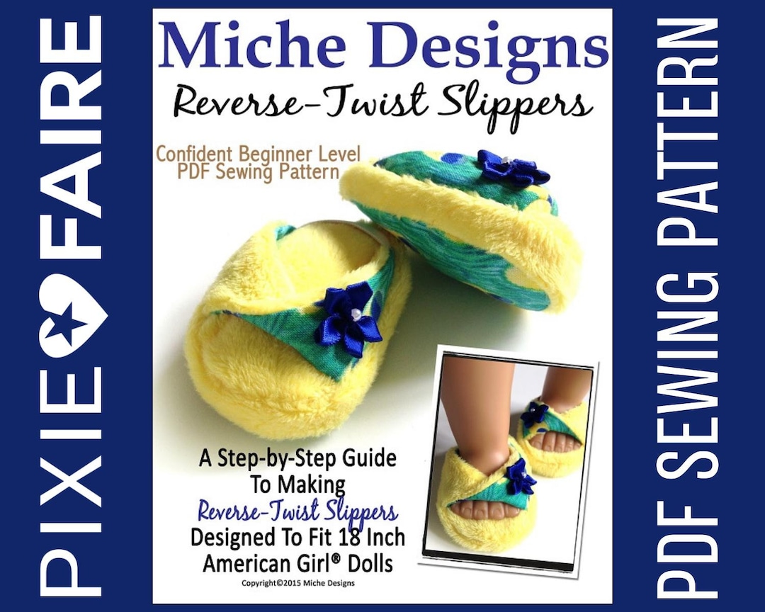 Reverse-twist Slipper Shoe Pattern for Girls- Miche Designs - PDF ...