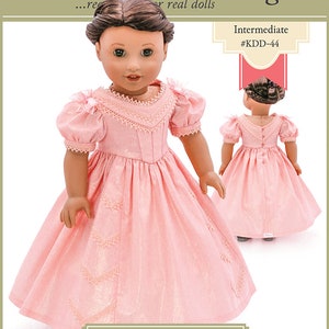 Meg's Ball Gown 18 Inch Doll Clothes Pattern Fits Popular 18" Dolls ...