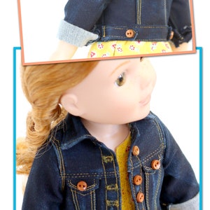 Denim Jacket 14.5 Inch Doll Clothes Pattern Instant Download - Liberty ...