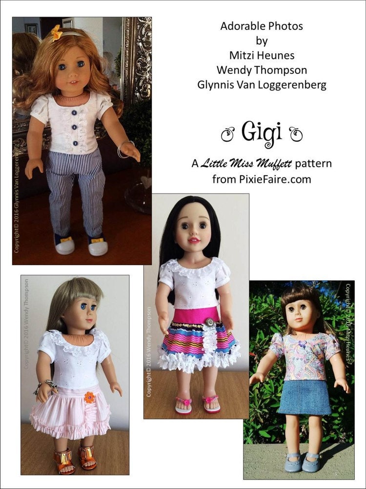 Gigi Blouse 18 Inch Doll Clothes Pattern Fits Dolls Such as - Etsy