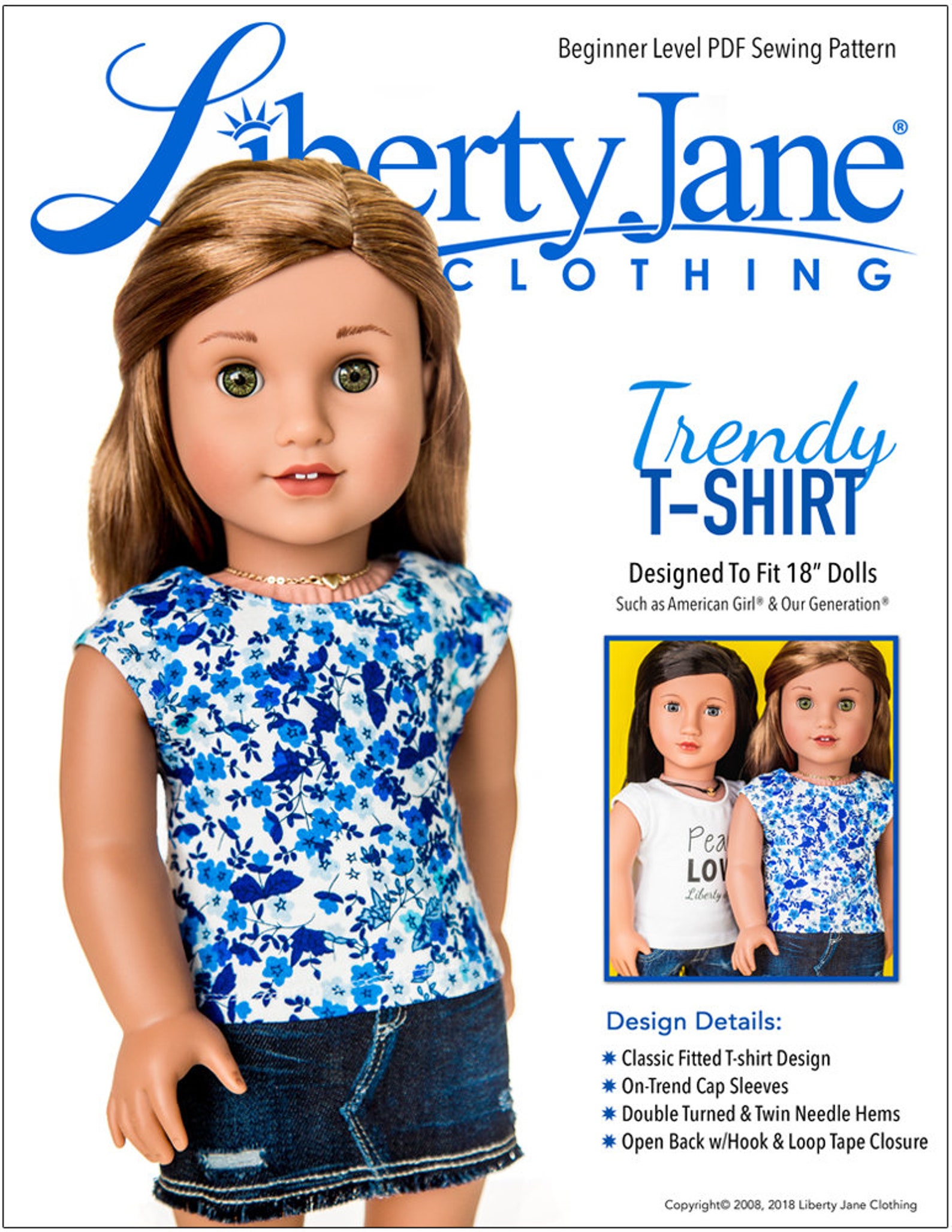 5 Patterns Bundle 18 Inch Doll Clothes Pattern Designed To Fit Dolls